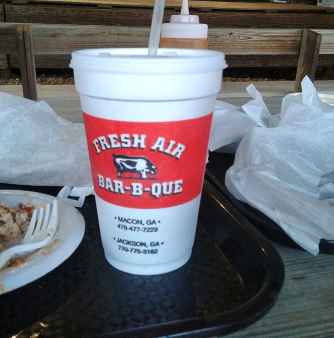 That iconic cup isn't just holding sweet tea &ndash; it's carrying liquid Southern comfort that perfectly cuts through the rich smokiness of the barbecue.