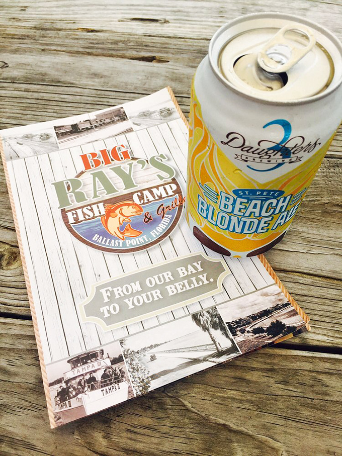Nothing complements Florida seafood quite like a local brew. This Beach Blonde Ale is basically sunshine in a can.