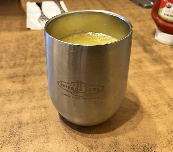 Their signature insulated cup keeps your morning elixir at the perfect temperature while you contemplate a second helping of everything.