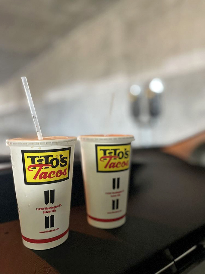 Even the cups are iconic. In LA's beverage landscape, a Tito's drink is the perfect wingman to that cheese-laden taco masterpiece.