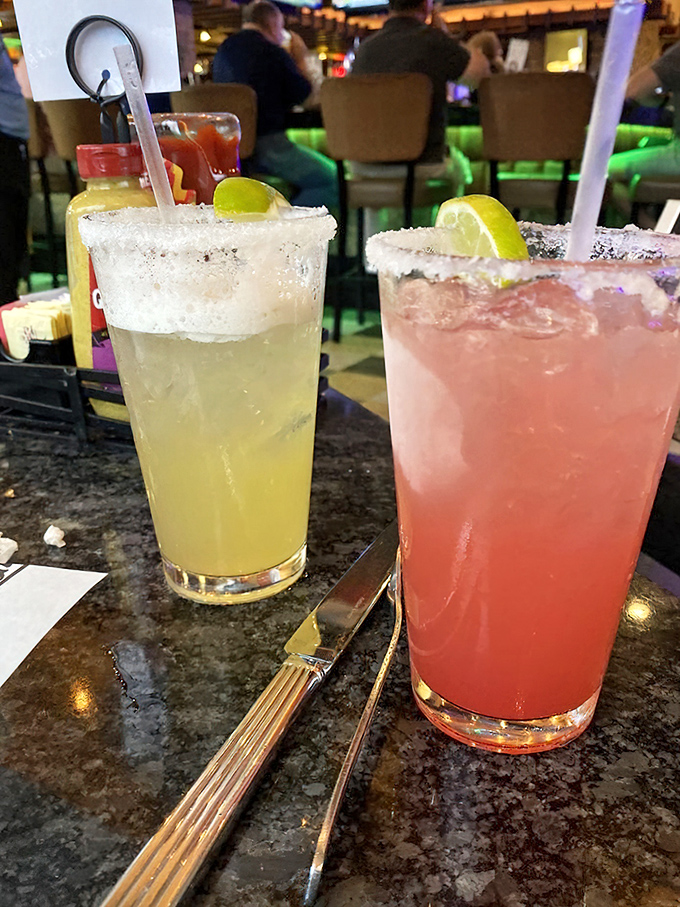 Margaritas with salt-rimmed glasses and lime wedges perched on the edge - because sometimes coffee just won't cut it.