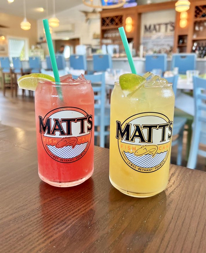 Colorful cocktails that taste like summer vacation in a glass&mdash;proof that Matt's Fish Camp knows how to pour happiness by the ounce.