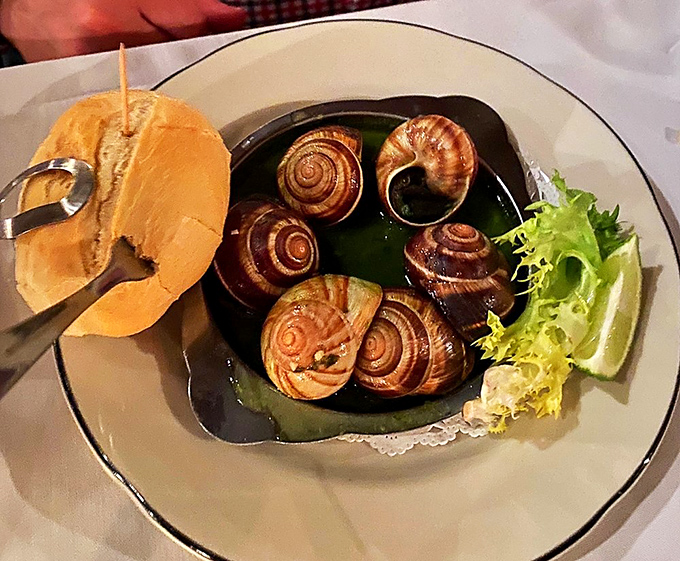 Escargot swimming in herb-flecked butter&mdash;like tiny flavor submarines waiting to transport you to a Burgundian bistro without leaving Virginia.