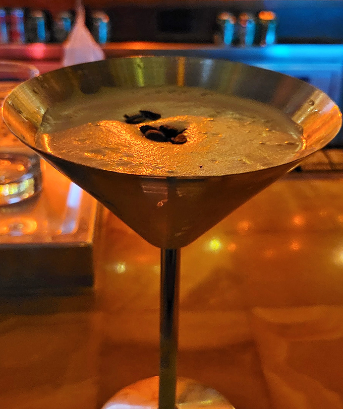 An espresso martini that says, "Yes, you can have your caffeine and drink it too." Dessert and nightcap in one sophisticated glass.
