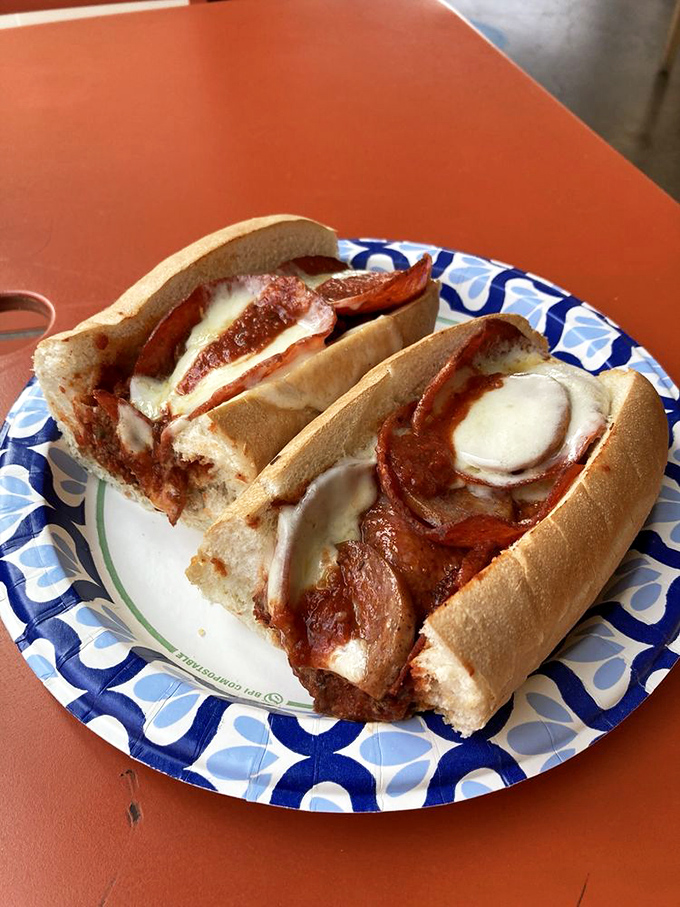 These meatball sandwiches aren't just lunch&mdash;they're edible architecture, with sauce and cheese creating the perfect structural integrity.