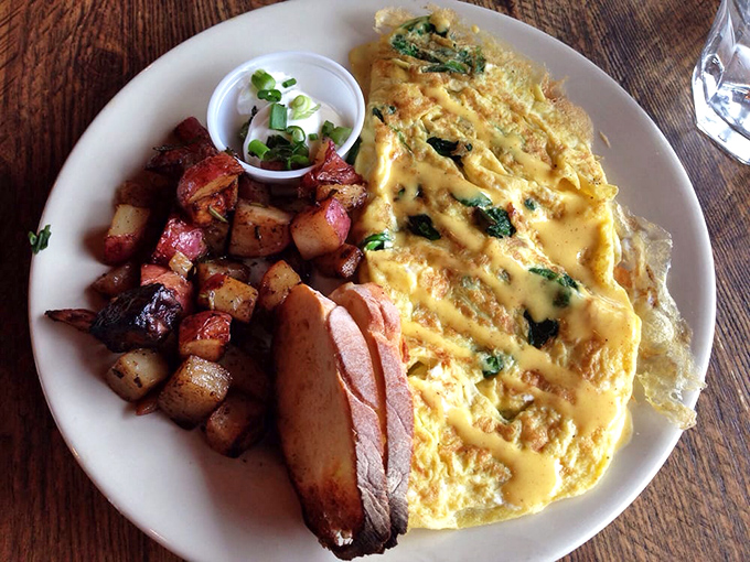 Breakfast perfection doesn't exi&mdash; Oh wait, it does. This fluffy omelet with perfectly roasted potatoes could turn morning grumps into sunshine people.