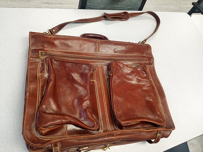 This leather messenger bag has seen more business meetings than most executives, yet stands ready for another decade of distinguished service.