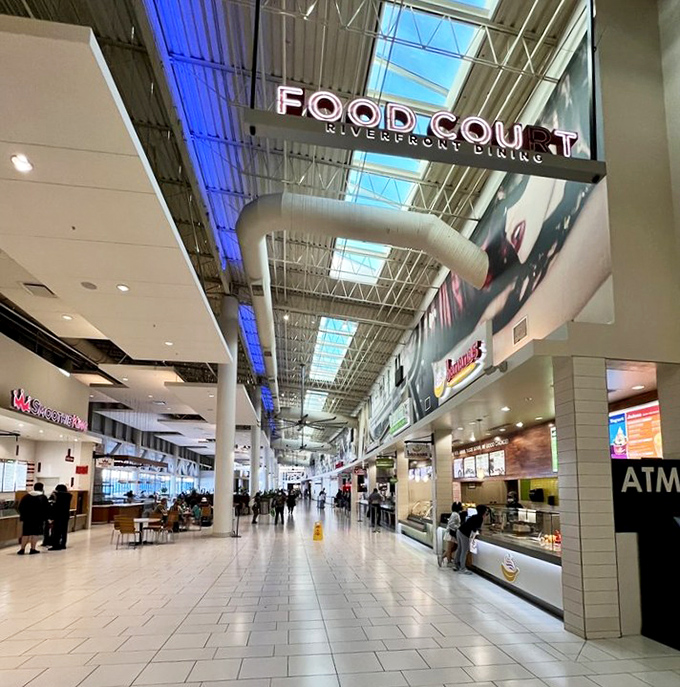 The Food Court's soaring ceilings and bright, airy design make fast food feel like fine dining&mdash;with the Mississippi just steps away.