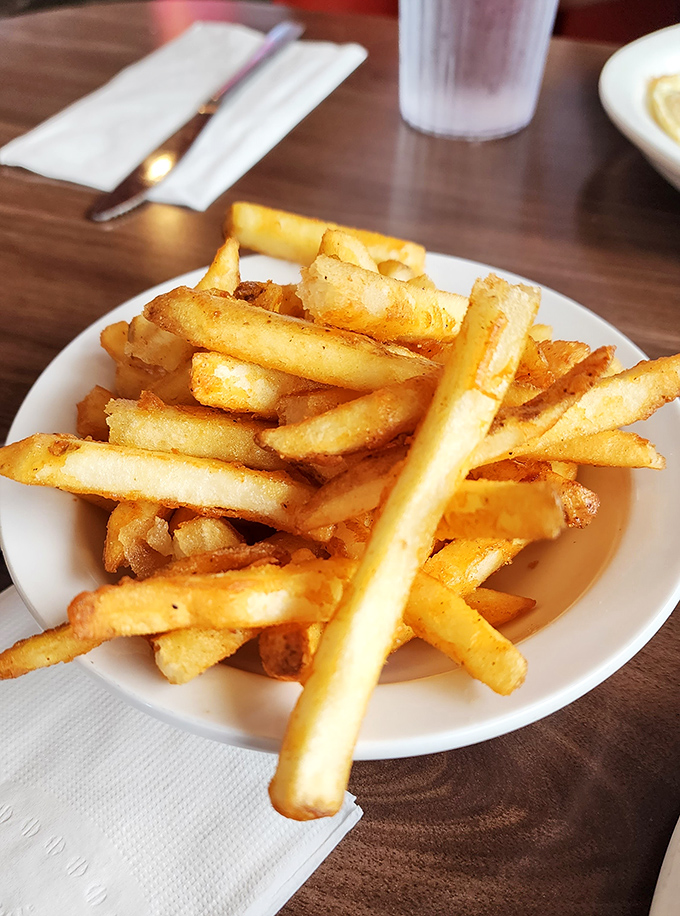 French fries that achieve the perfect balance between exterior crunch and interior fluff&mdash;the Goldilocks zone of fried potato perfection.