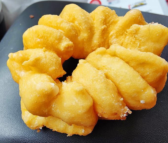 The French cruller: fancy name, unpretentious execution, and proof that ridged donuts deserve more respect than they typically receive.