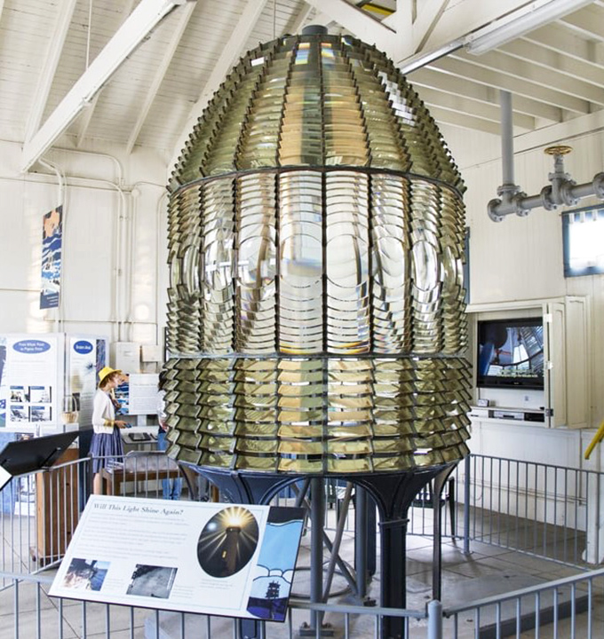 The original Fresnel lens could throw light 24 miles out to sea &ndash; basically the 1800s version of high-beam headlights.