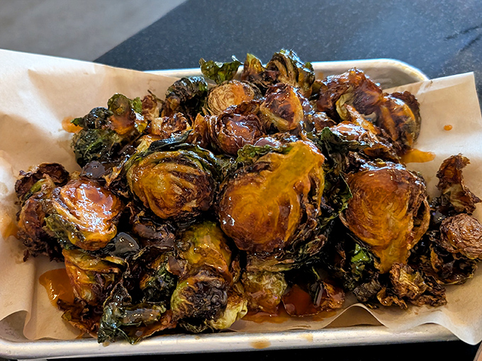 Brussels sprouts that could convert vegetable skeptics&mdash;crispy, caramelized, and glazed with what can only be described as liquid ambition.