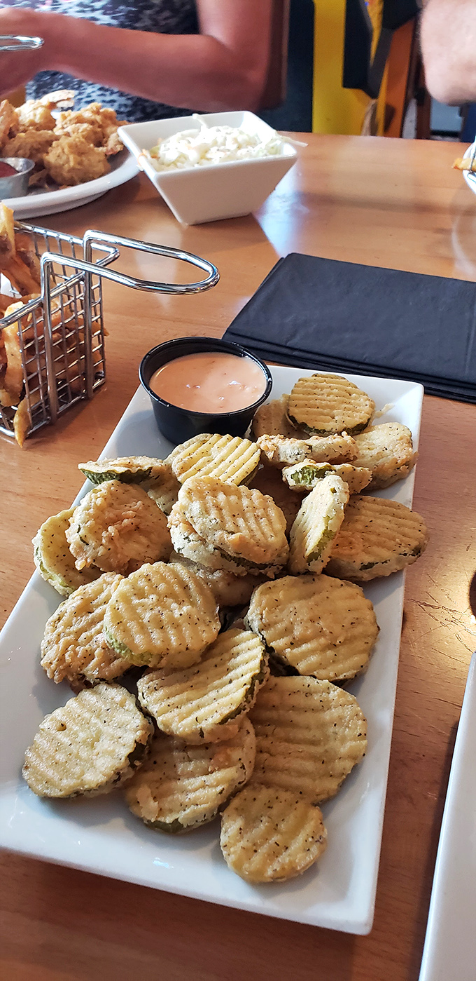 Fried pickles: the unexpected opening act that sometimes steals the show. Crunchy, tangy, and utterly addictive.