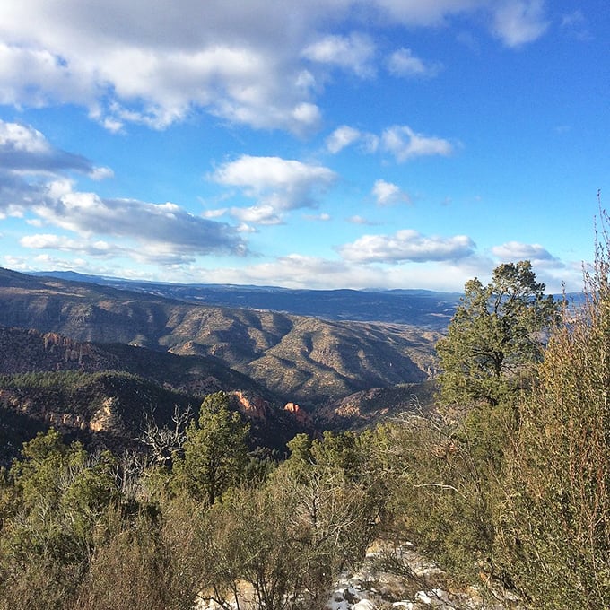 The Gila's dramatic landscape unfolds in layers of purple mountains and deep canyons&mdash;nature showing off its best work.