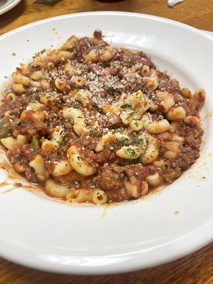 This isn't just pasta with meat sauce&mdash;it's a bowl of homestyle goulash that would make your grandmother simultaneously proud and jealous.
