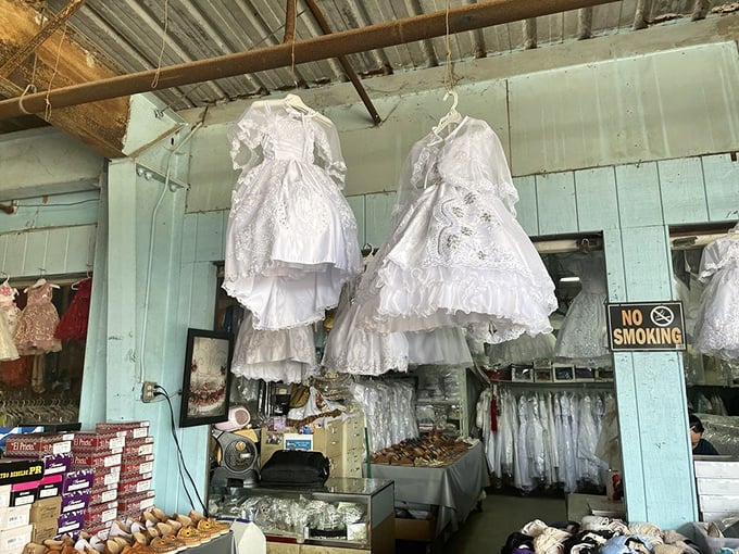 Wedding dreams on a budget &ndash; these ethereal white gowns float like ghosts of celebrations past, waiting for their next chance to shine at a fraction of boutique prices.