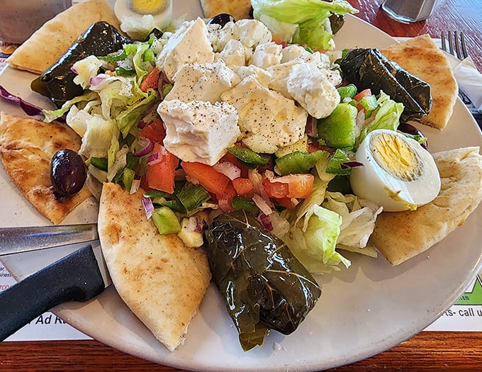 This Greek salad isn't just eating your vegetables&mdash;it's a Mediterranean vacation for your taste buds, complete with feta and olives.