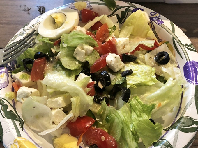 A Greek salad that brings Mediterranean sunshine to the Delaware coast. Feta, olives, and fresh veggies create a chorus of flavors.
