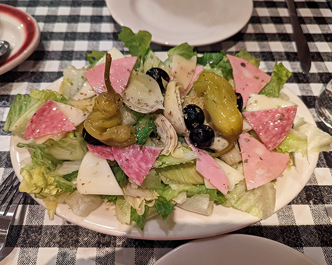 This antipasto salad provides the illusion of virtue before diving into carb heaven&mdash;colorful, fresh, and the perfect opening act.