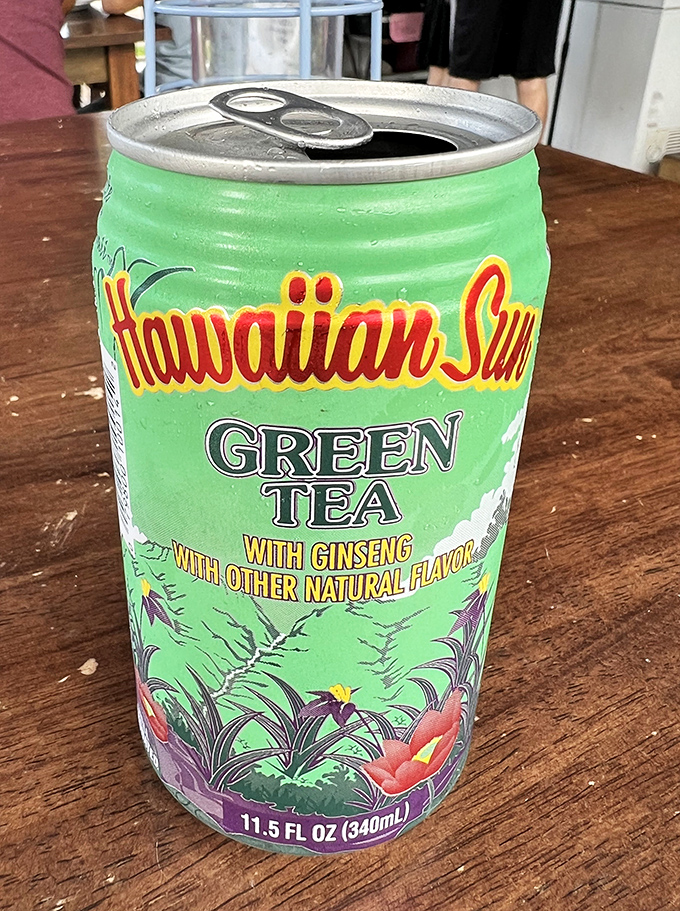 Even the beverages here speak of island life &ndash; Hawaiian Sun Green Tea, the unofficial refreshment of "pau hana" time.