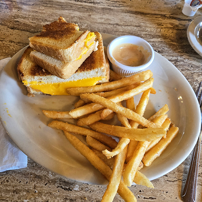 Sometimes simplicity wins&mdash;a grilled cheese sandwich with perfectly melted American cheese and fries that crunch just right.