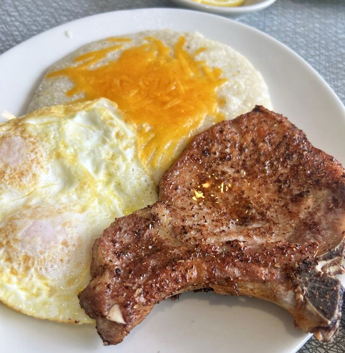 When a pork chop and eggs share a plate this harmoniously, it's like the breakfast equivalent of Lennon and McCartney&mdash;a collaboration that just works.