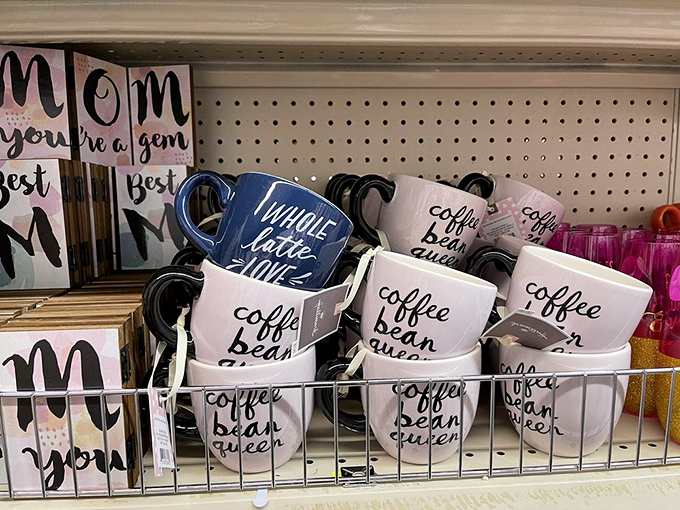 The "Coffee Bean Queen" collection awaits its royal subjects. These mugs make every morning brew feel like a coronation ceremony.