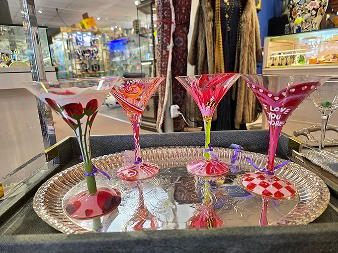 Toast to whimsy! These hand-painted martini glasses transform mundane Monday drinks into festive Friday celebrations.