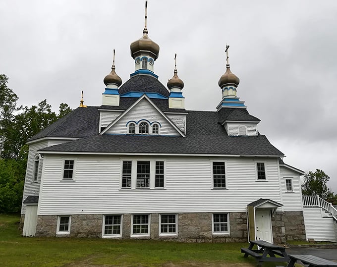 Holy Resurrection Orthodox Church's distinctive onion domes add an unexpected architectural plot twist to Berlin's New England skyline.