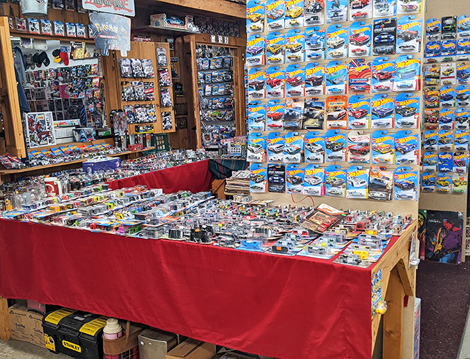 Hot Wheels heaven! These miniature time capsules transport grown men back to childhood faster than a DeLorean hitting 88 mph.