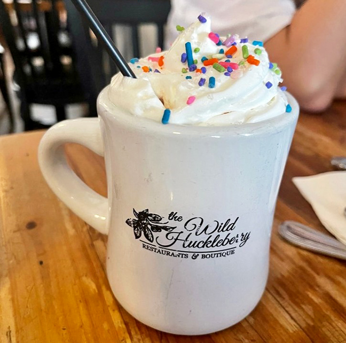Not just hot chocolate&mdash;it's a celebration in a mug. Those rainbow sprinkles aren't just toppings; they're tiny ambassadors of joy.