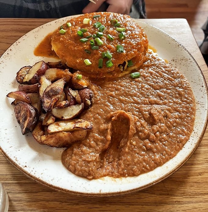 Huevos rancheros that bring the sunshine, even on Michigan's grayest days. A breakfast worth setting your alarm for.