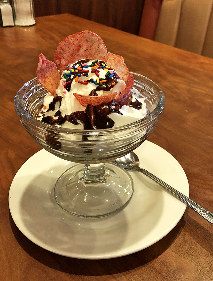 Ice cream sundae with all the fixings&mdash;because sometimes being an adult means eating dessert whenever you darn well please, especially when rainbow sprinkles are involved.