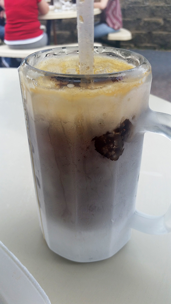 The root beer float: where childhood memories and adult indulgences meet in a frosty mug of creamy, bubbly perfection.