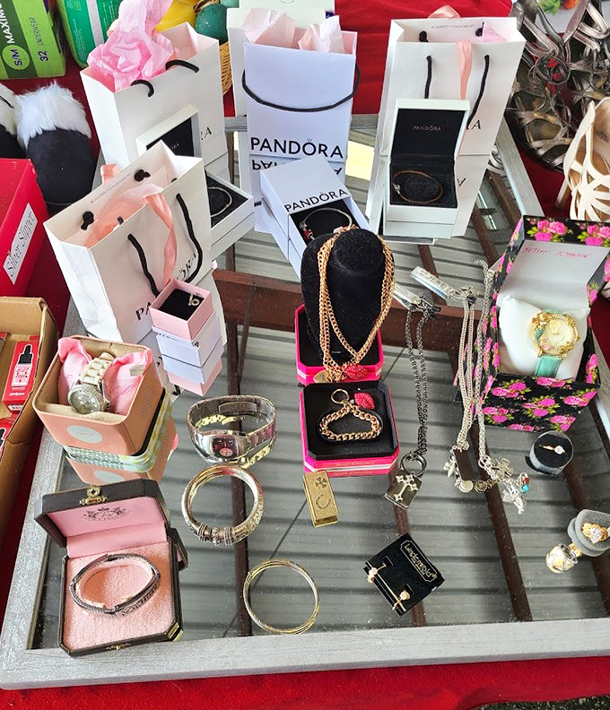 Jewelry that tells stories. From Pandora pieces to vintage treasures, these accessories await their chance to complement your next outfit.