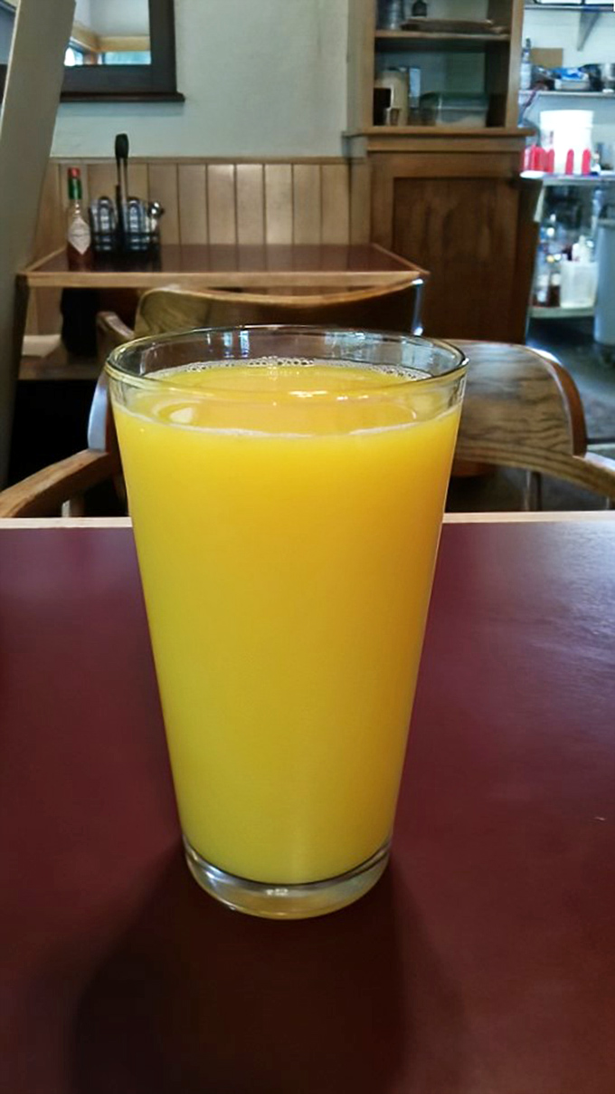 Fresh-squeezed orange juice that actually tastes like oranges&mdash;what a concept! The perfect bright companion to cut through those rich breakfast flavors.