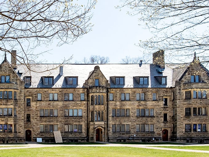 Kenyon College's Gothic stone buildings give students daily architecture lessons just by walking to class. Harry Potter would feel right at home between classes.