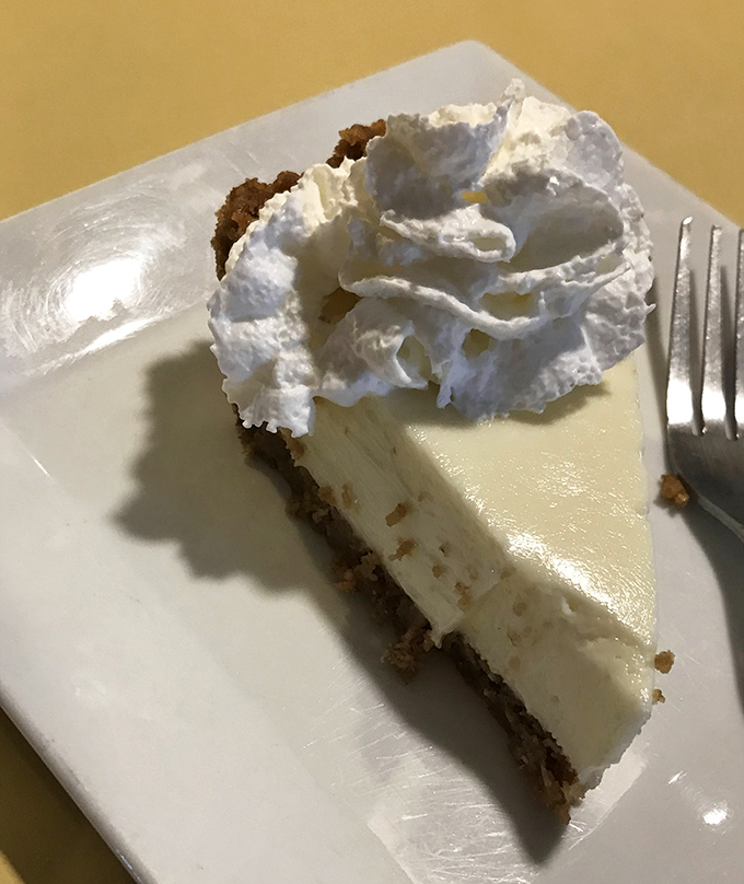 Key lime pie with a graham cracker crust so perfect it makes you wonder why you'd ever waste calories on lesser desserts.