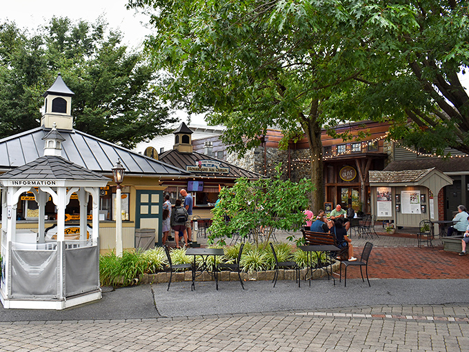 Kitchen Kettle Village's courtyard invites visitors to slow down and savor the moment – something we could all use a little more of these days.