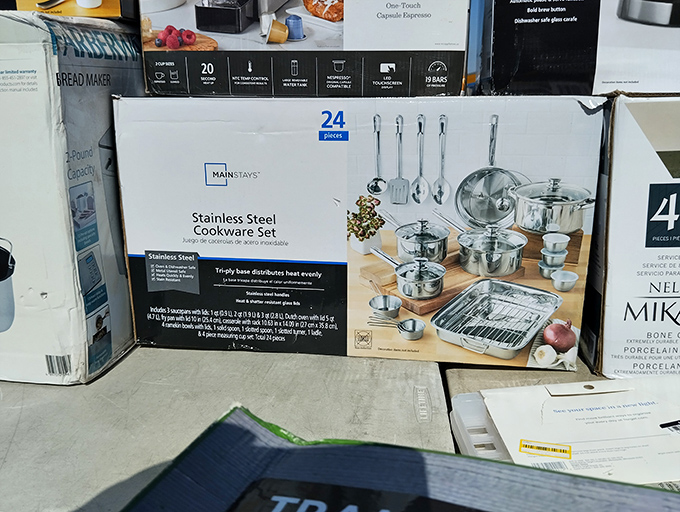 Kitchen dreams materialize in stainless steel form. This cookware set stands ready to transform amateur cooks into at-home chefs with one purchase.