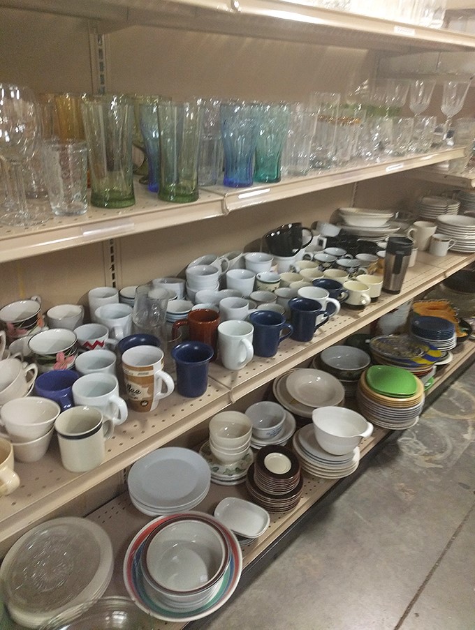 Mugs, plates, and glassware &ndash; the kitchen section could stock a small restaurant or transform your cabinets from mismatched to magnificently eclectic.