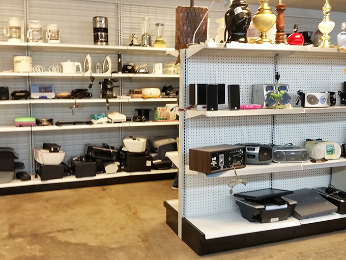 The kitchen gadget graveyard: where bread machines and juicers come to find redemption after being banished from their original countertops.