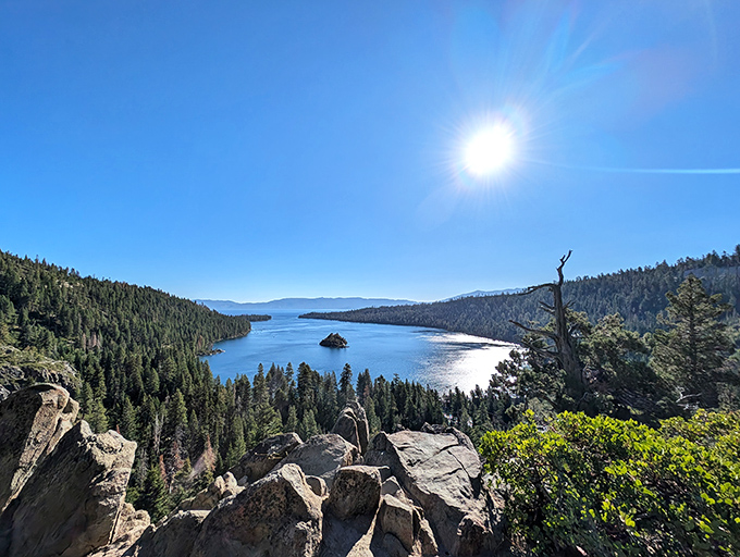 The reward for your hiking efforts: a panoramic view that makes your phone's wallpaper look like a child's crayon drawing.