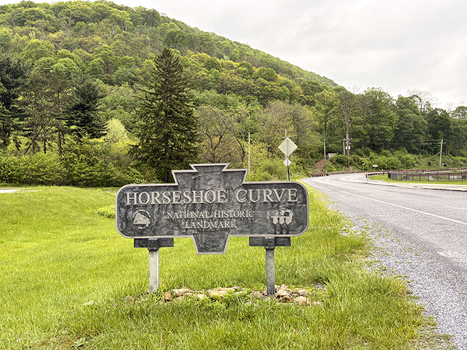 The historic Horseshoe Curve stands as an engineering marvel that solved the Allegheny Mountain challenge, now drawing railroad enthusiasts from across the country.