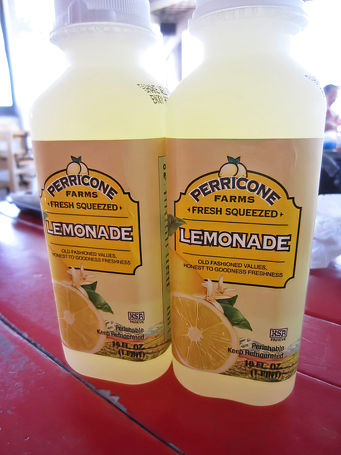 Perricone Farms lemonade &ndash; because even the beverages at Malibu Seafood refuse to be ordinary. Sunshine in a bottle pairs perfectly with seafood.