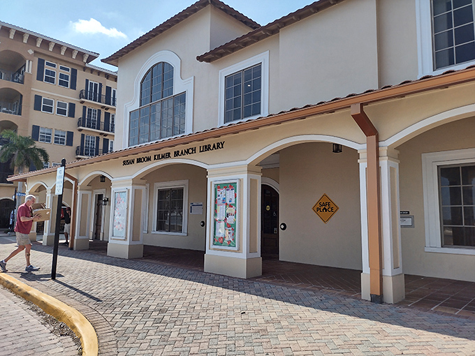 The Susan Broom Kilmer Branch Library blends Spanish architectural elements with community purpose&mdash;because even paradise requires a good book.