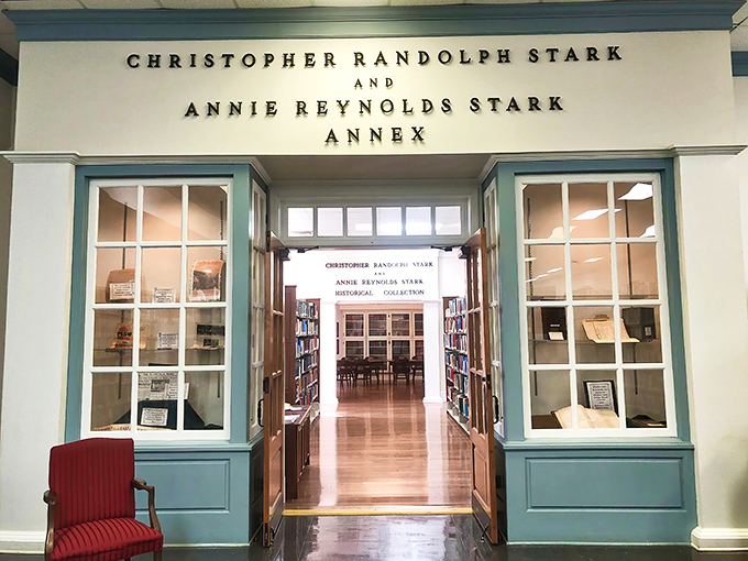 The Christopher Randolph Stark Annex welcomes literary enthusiasts and history buffs alike, proving that intellectual pursuits don't require big-city addresses.