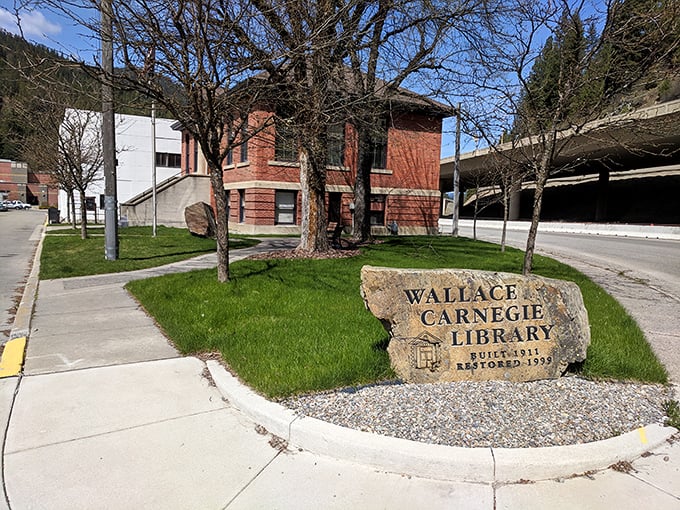 The Carnegie Library stands as a testament to Wallace's commitment to knowledge&mdash;even mining towns understood that books could be as valuable as silver.