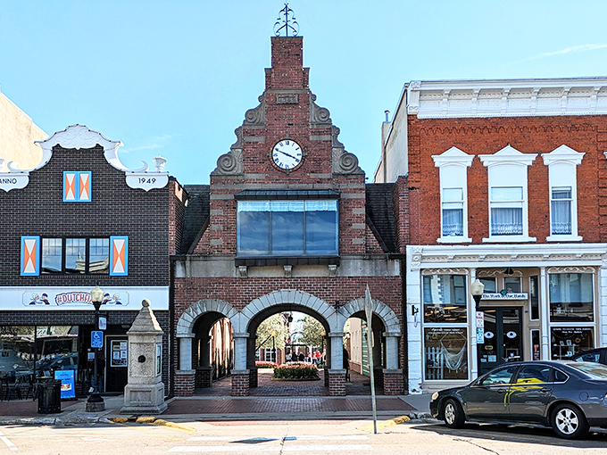 The Library's distinctive Dutch-inspired architecture proves that even book borrowing is more picturesque in Pella.