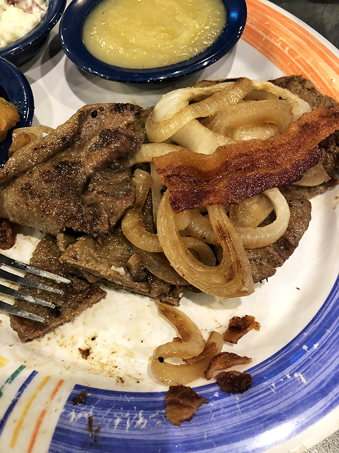 Liver and onions &ndash; the dish that separates the culinary adventurers from the tourists. Worth every bold bite.